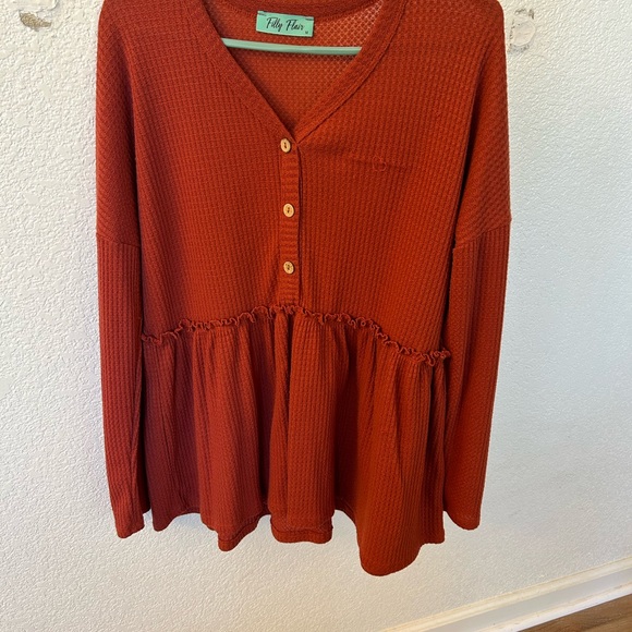 Filly Flair | Tops | Rust Waffle Tunic | Poshmark